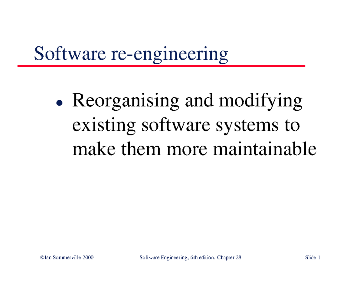 31-Re-Engineering, Reverse Engineering-22-03-2024 - Software re ...