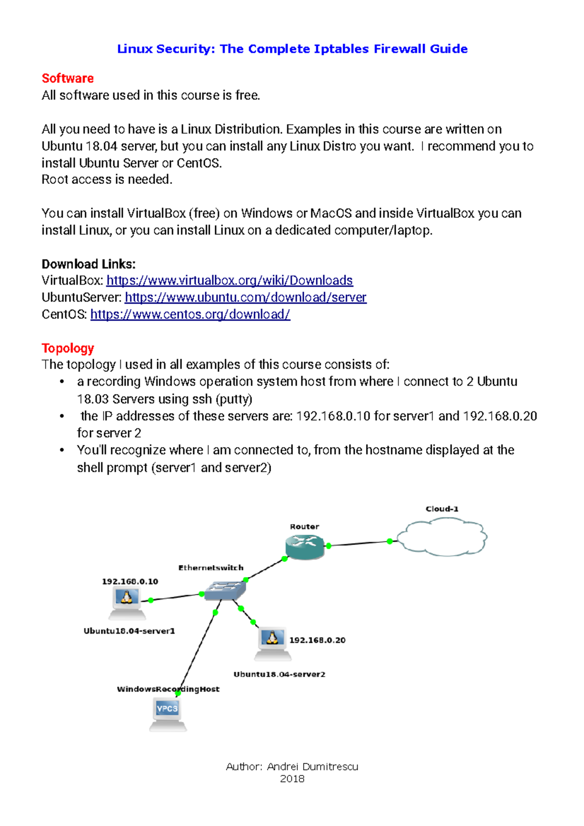 Setting up the environment - Linux Security: The Complete Iptables ...