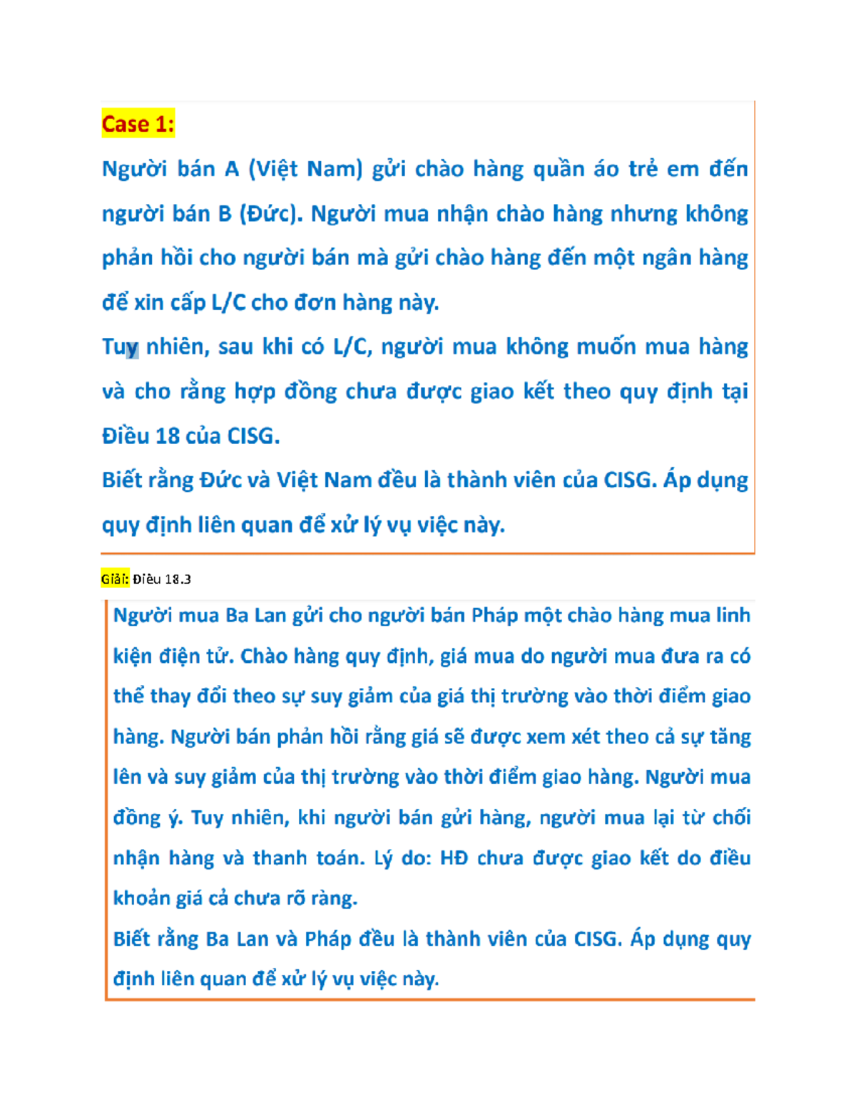 Tình huống ôn tập - jbj - Gi i:ả Điềều 18. Gi i:ả Điềều 14. Trong tr ng h p này đ c coi là ngầềm ...