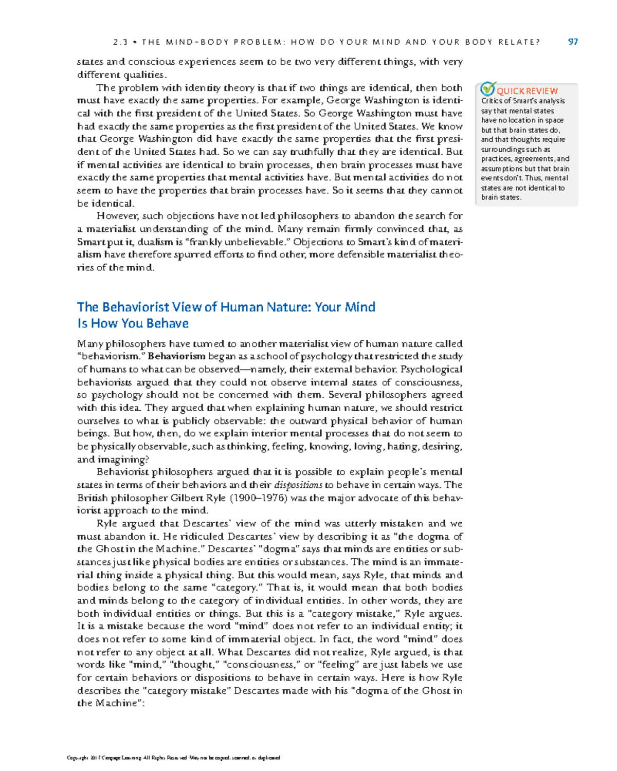 Philosophy A Text with Readings - 3 T H E M I N D – B o D y P r o B L E ...