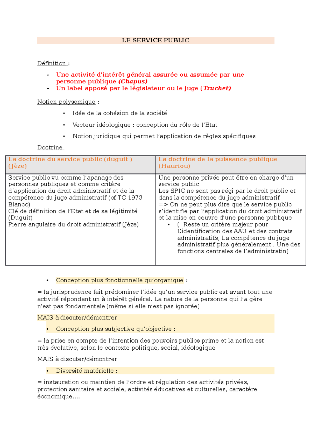 LE Service Public Fiche - LE SERVICE PUBLIC Définition : Une activité d ...