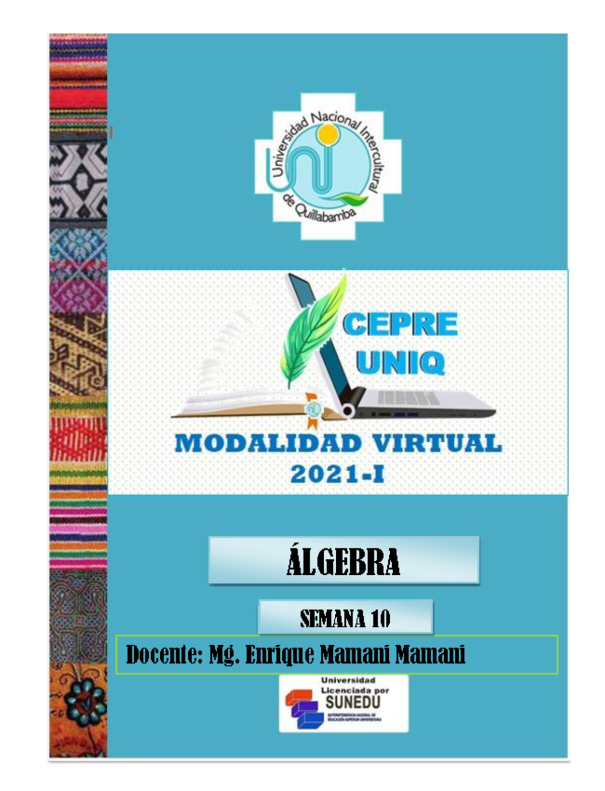Semana 10. Algebra Y Composición DE Funciones - UNSA - Studocu