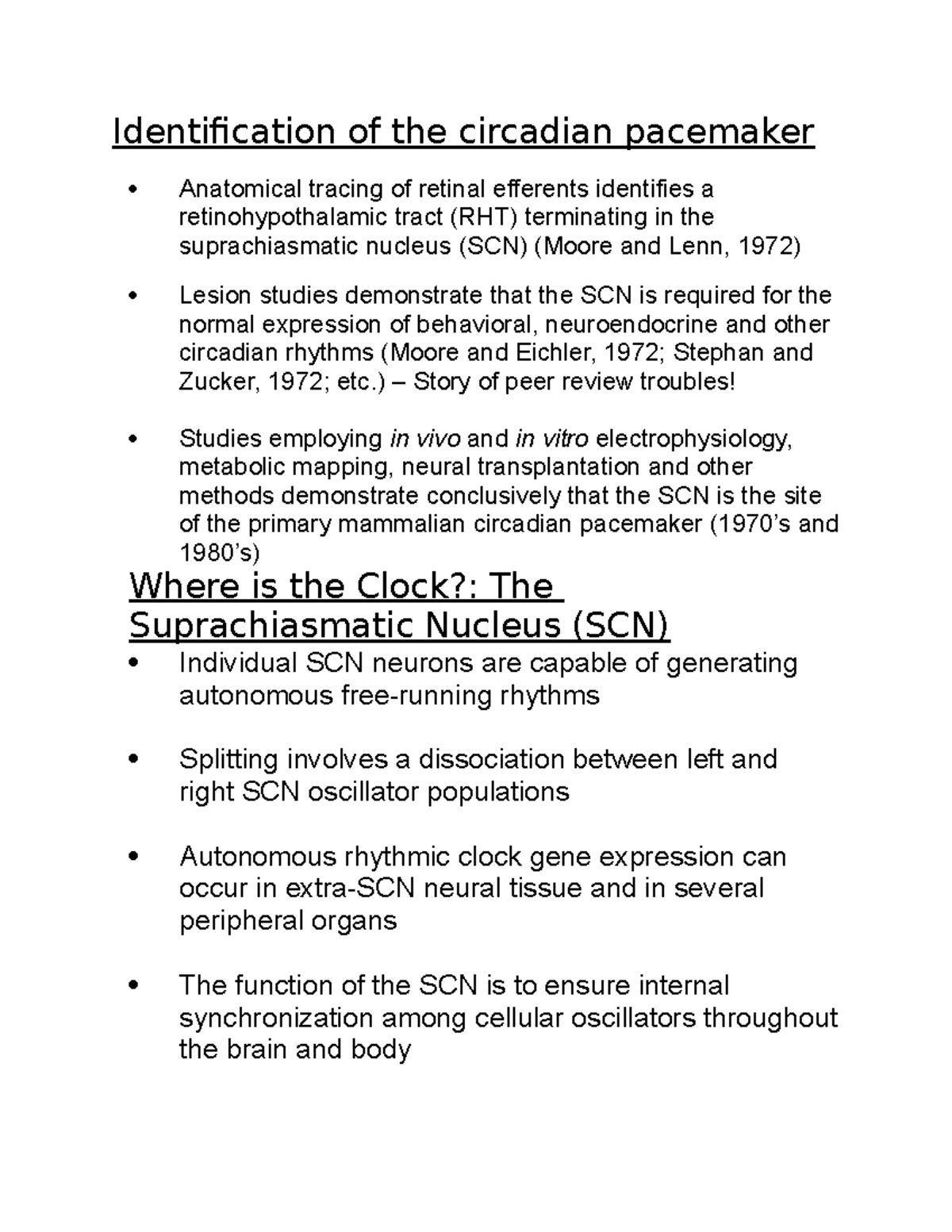 Scn These Notes Discuss The Suprachiasmatic Nucleus The Location Of