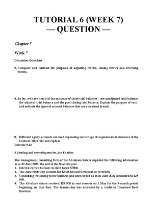 Week 11 tutorial work - Notes - Chapter 14 Week 11 Discussion Questions ...