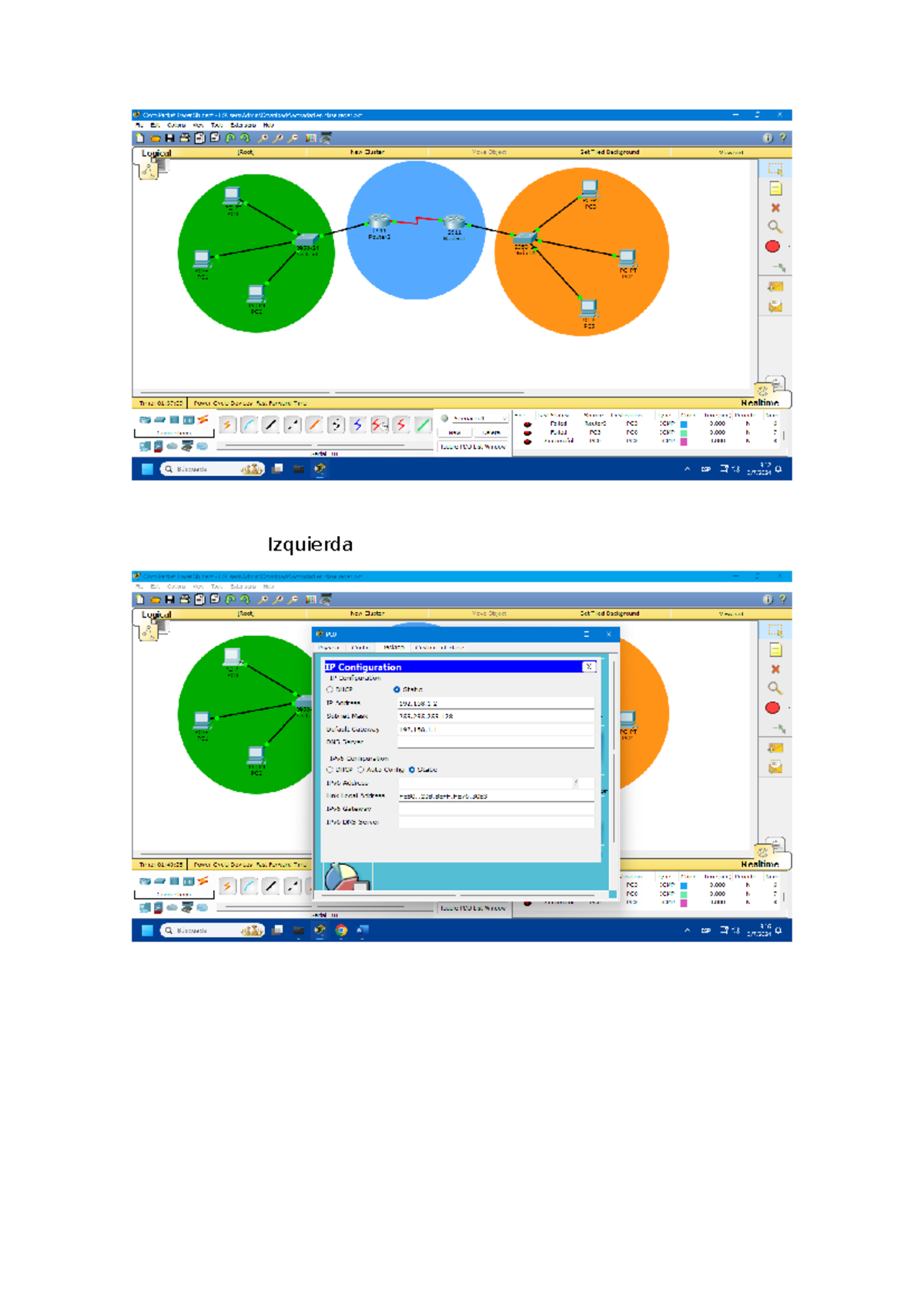 ejercicio practico de redes en la materia de redes - Cisco Packet Tracer Student clase redes ...