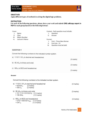 Lab Exercise 1 Logic Gates with Answer - [Due date: 1/11/2020] LAB ...