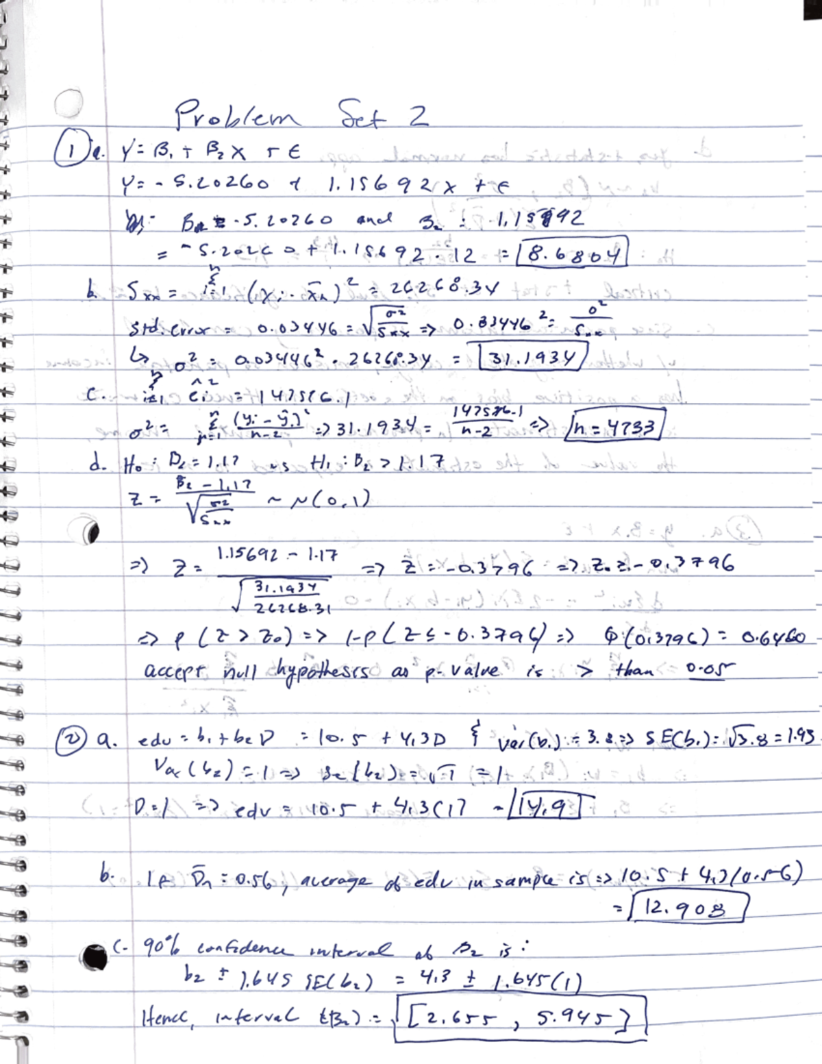 Econ 103 Problem Set 2 - Econ 103 - Studocu