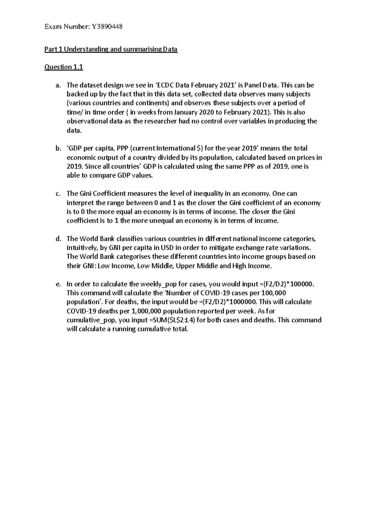 EDA 1 Summative Assignment Y3890448 - Part 1 Understanding and summarising Data Question 1. a ...