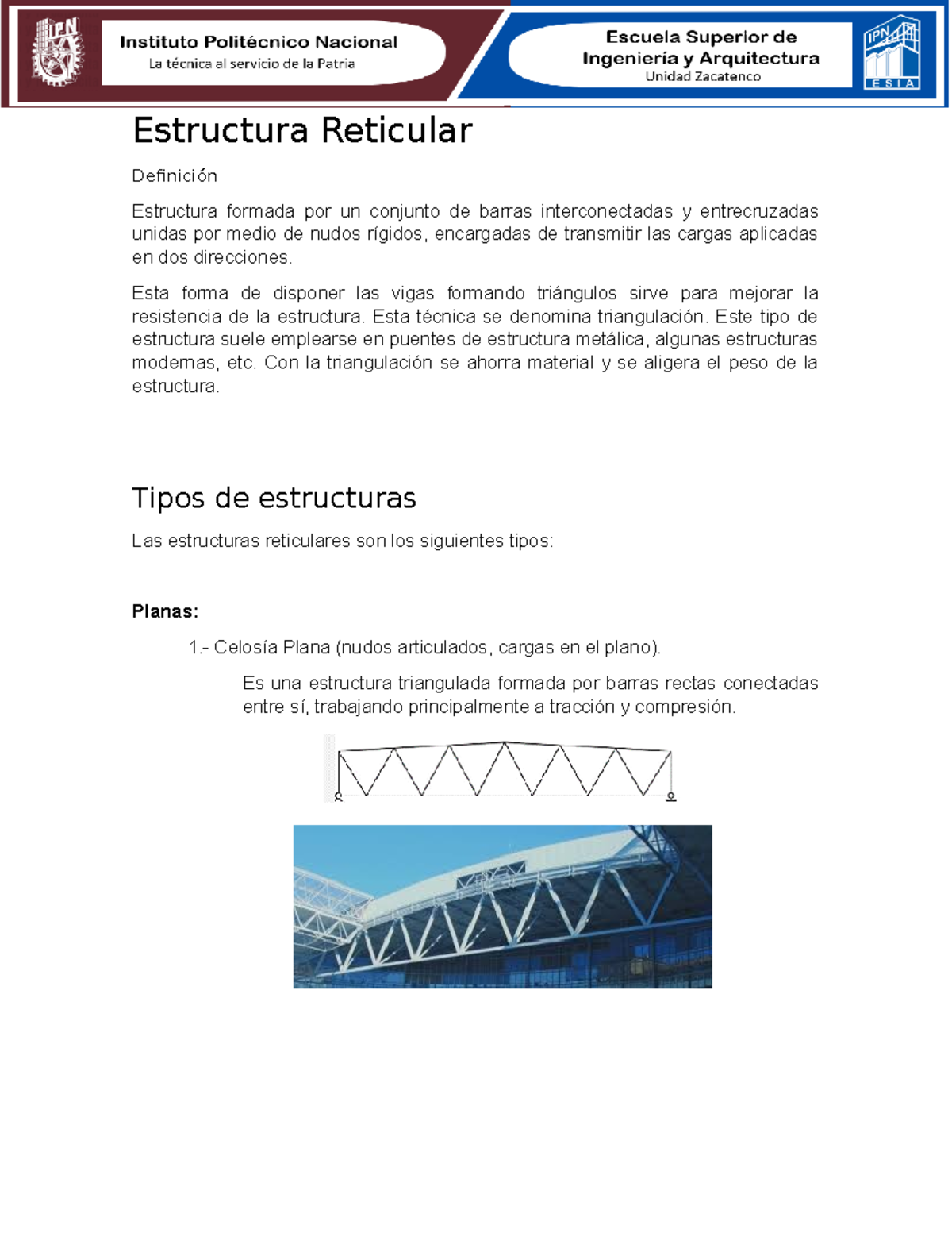 Estructuras Reticulares - Estructura Reticular Definición Estructura ...
