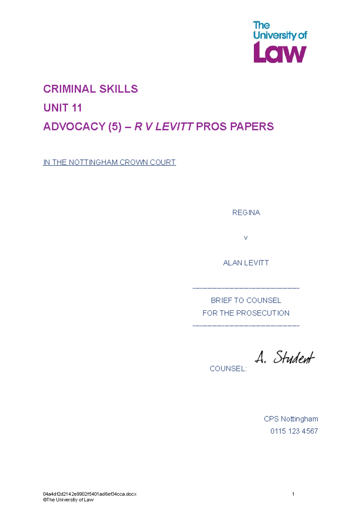 Alan Levitt - Criminal Litigation and Skills - CRIMINAL SKILLS UNIT 11 ...