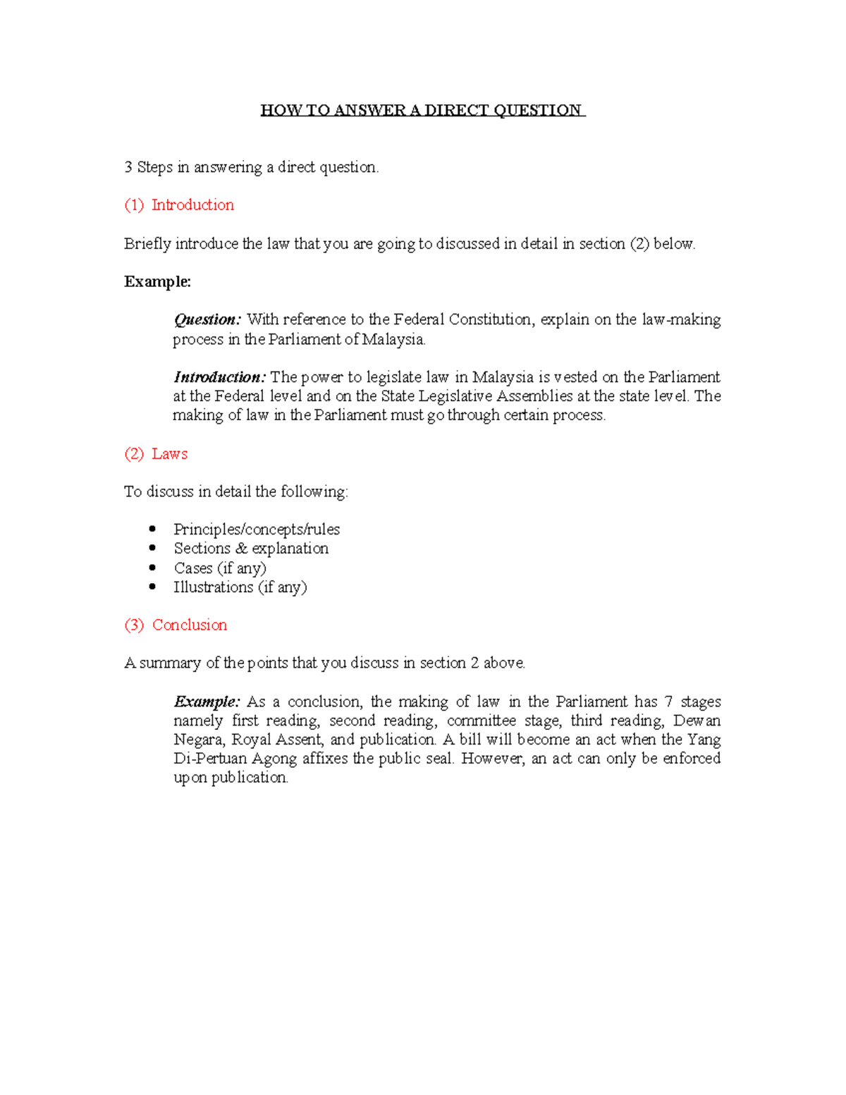 HOW TO Answer A Direct Question - HOW TO ANSWER A DIRECT QUESTION 3 ...