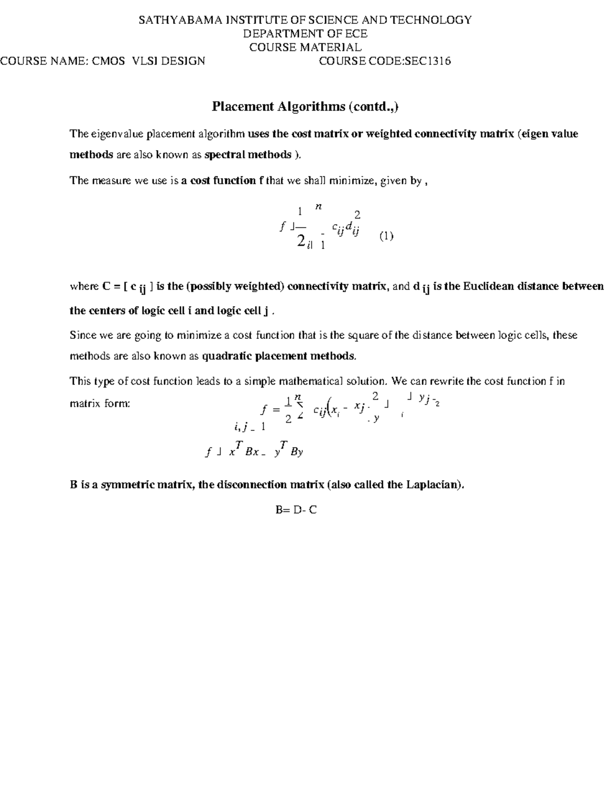 Mosfet pdf-10 - basics of electronics engineering - DEPARTMENT OF ECE COURSE MATERIAL NAME: CMOS ...