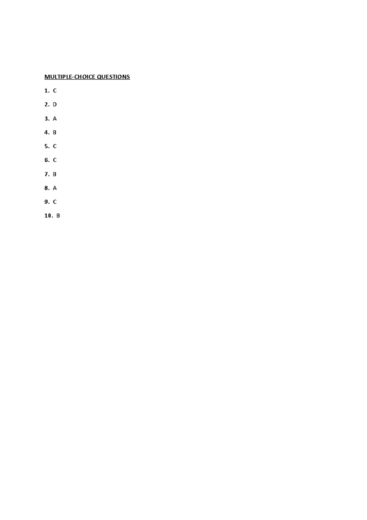 Csc Exercise Chapter 1 Introduction To C Practice Multiple Choice Questions 1 C 2 D 3 A