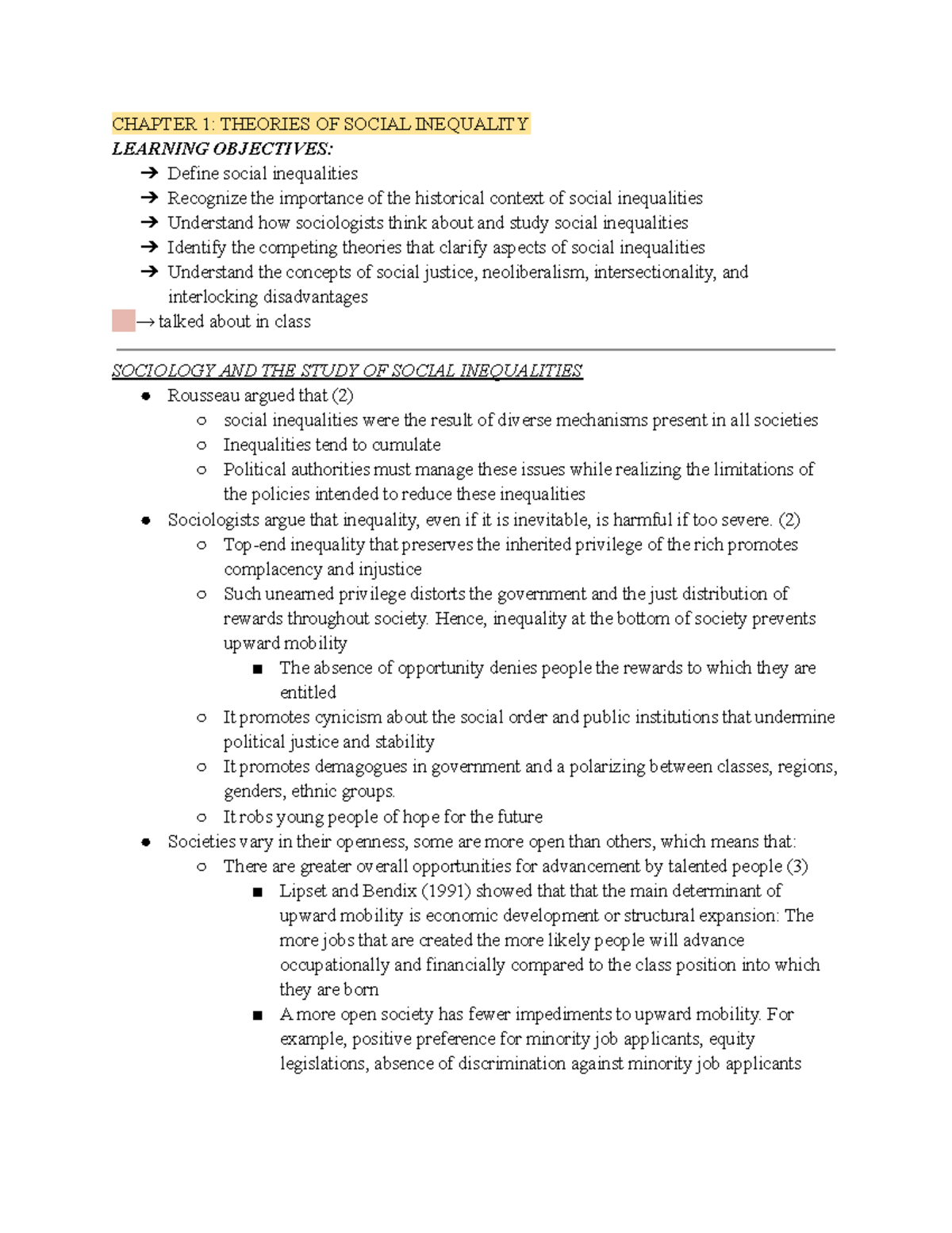 Chapter 1 Theories OF Social Inequality CHAPTER 1 THEORIES OF SOCIAL chapter-1-theories-of-social-inequality-chapter-1-theories-of-social