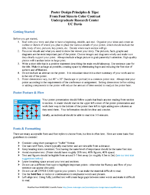 General Poster Design Principles - Handout - Modified from MAKESIGNS ...