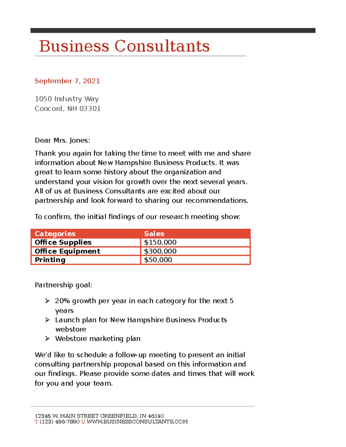 2-2 Final Project Milestone One Business Letter - Business Consultants ...