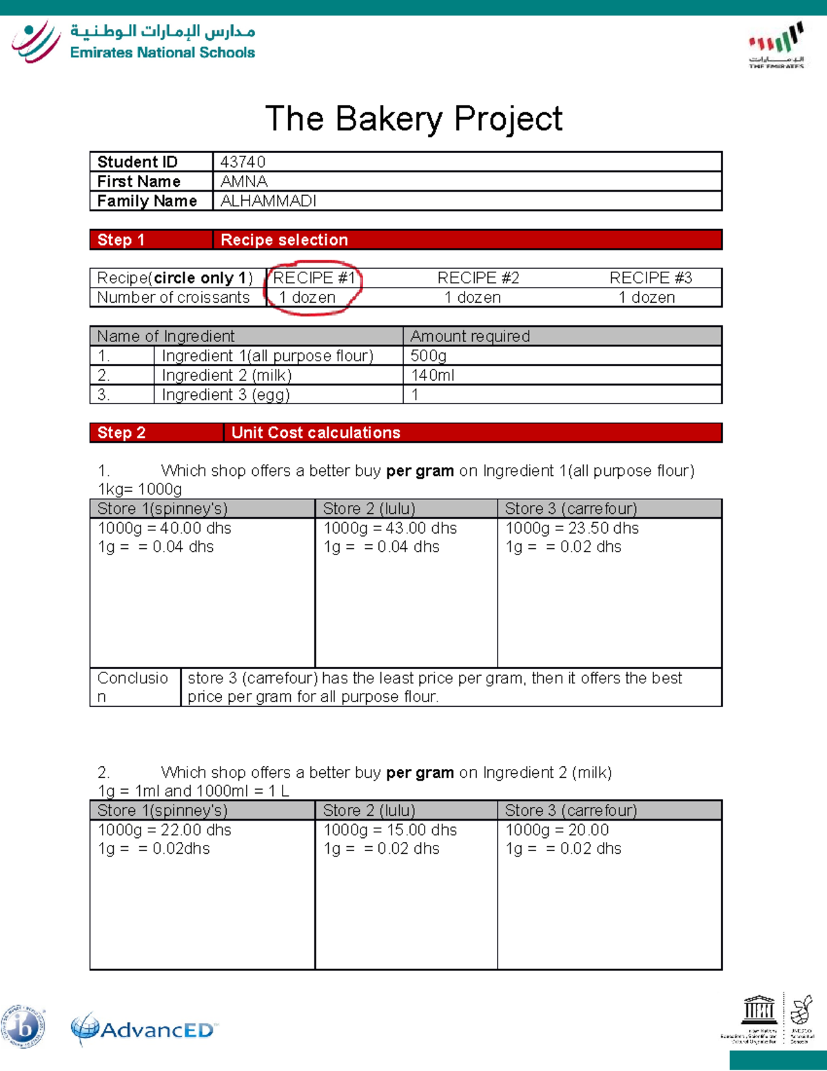 The Bakery Project done - The Bakery Project Student ID 43740 First ...
