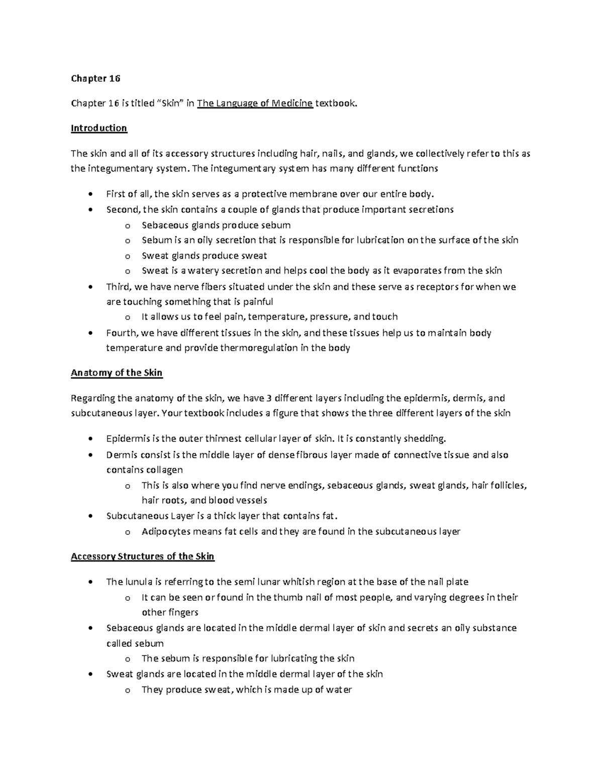 Chapter 16 Notes - Chapter 16 Chapter 16 is titled in The Language of ...