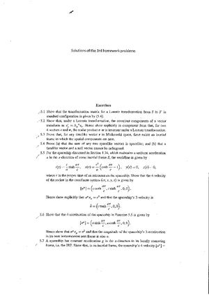 Phys405-midterm 2-solutions - Introduction to General Relativity - Studocu