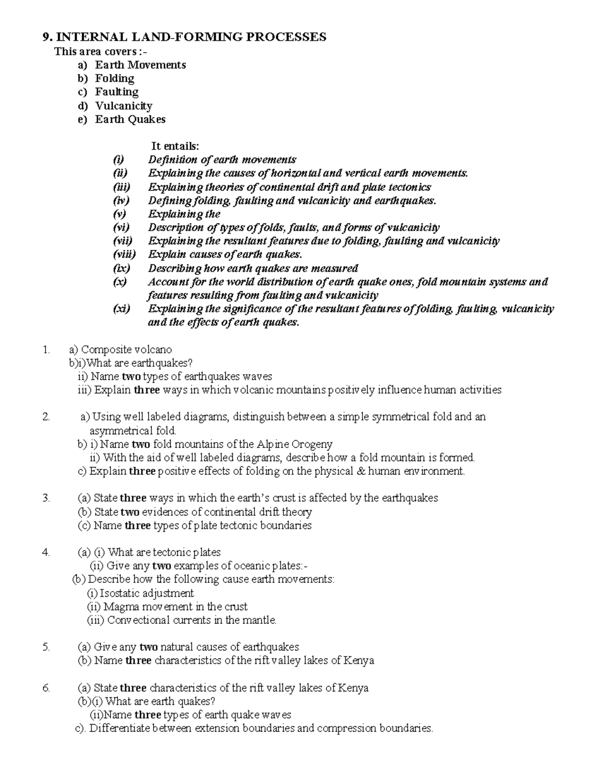 Internal LAND Forming Process Q - 9. INTERNAL LAND-FORMING PROCESSES ...