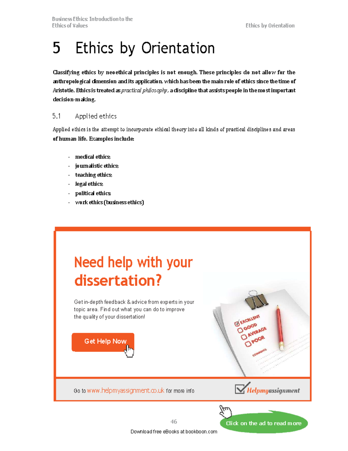 Ethics by Orientation - Ethics of Values Ethics by Orientation 46 Click ...
