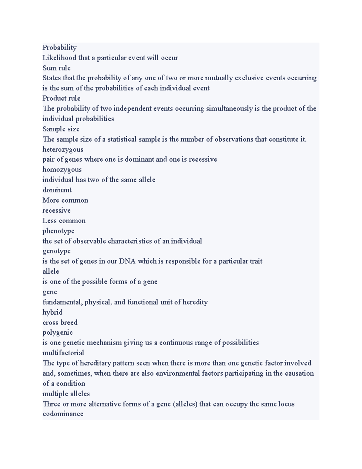 Prob 3 - practice materials - Probability Likelihood that a particular ...