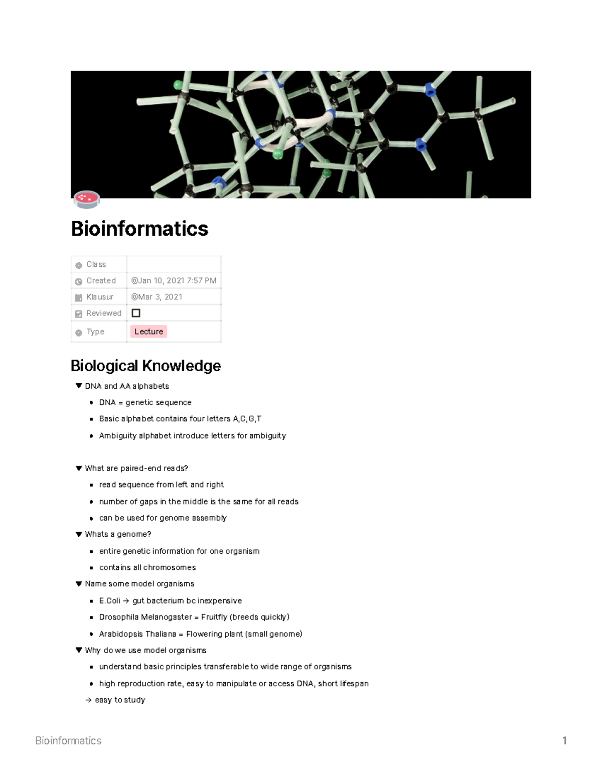 Bioinformatics Lecture Questions - 🧫 Bioinformatics Class Created ...