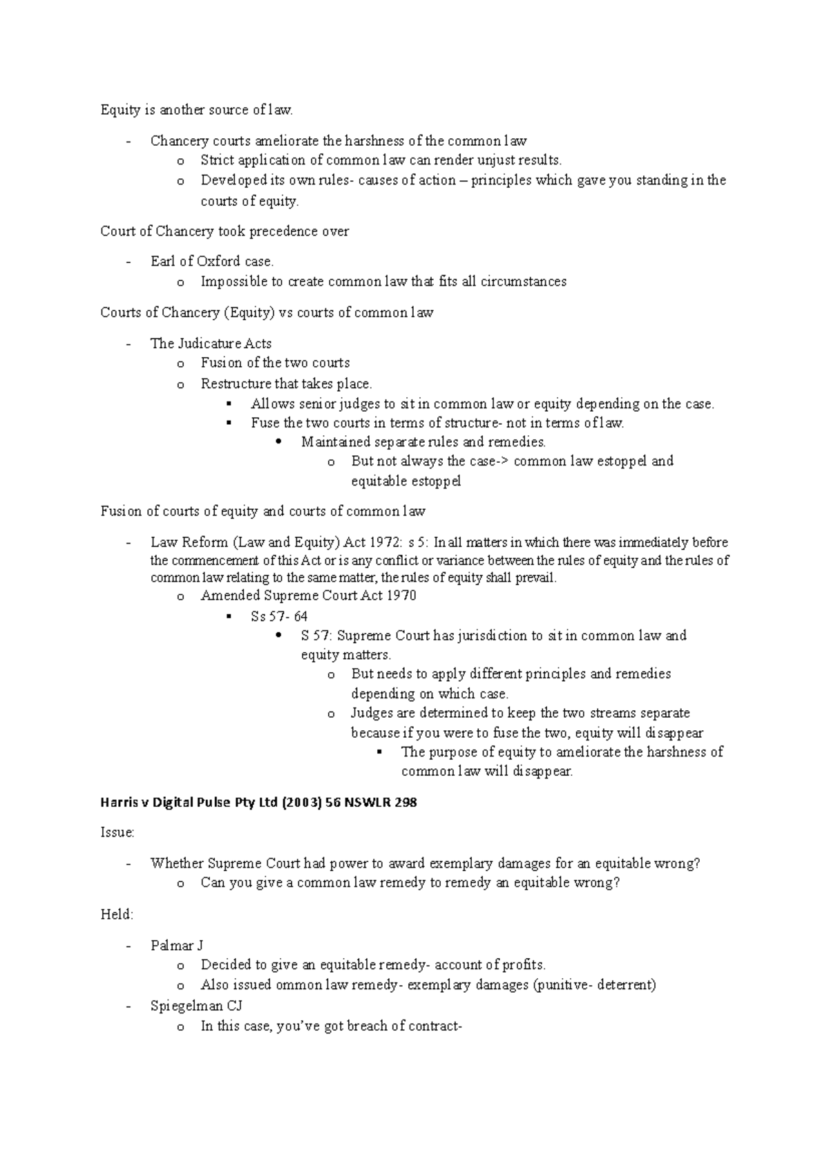 Equity tuts - hshs sjs su sd dhd dh - Equity is another source of law ...
