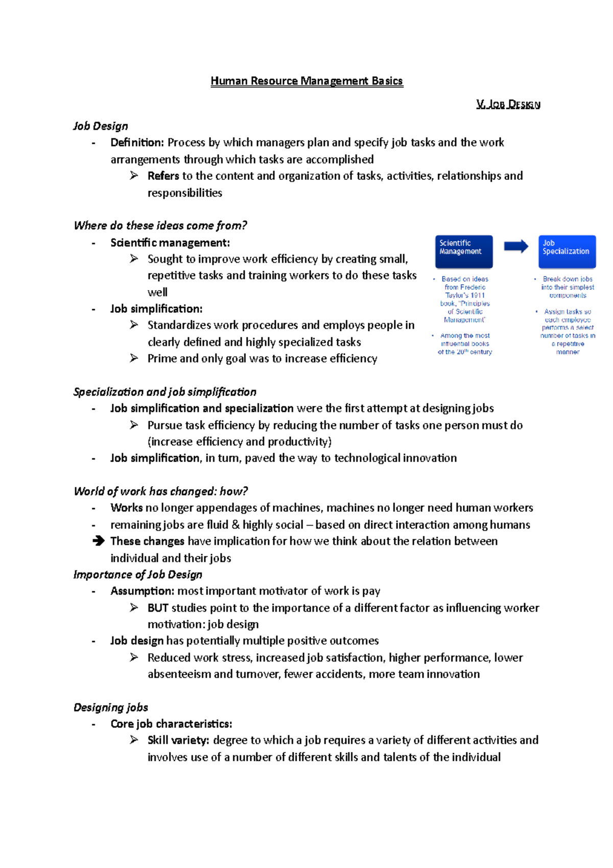 5. HRMB - Job Design - Human Resource Management Summary - Human ...