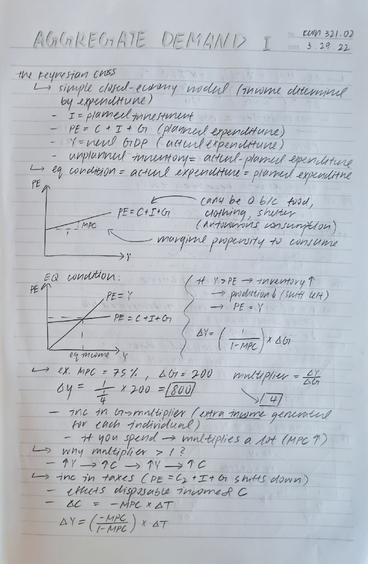 Aggregate demand - AGaREOnATE DER1AANI2 I oEW 321. DATE 329 22 sipll ...