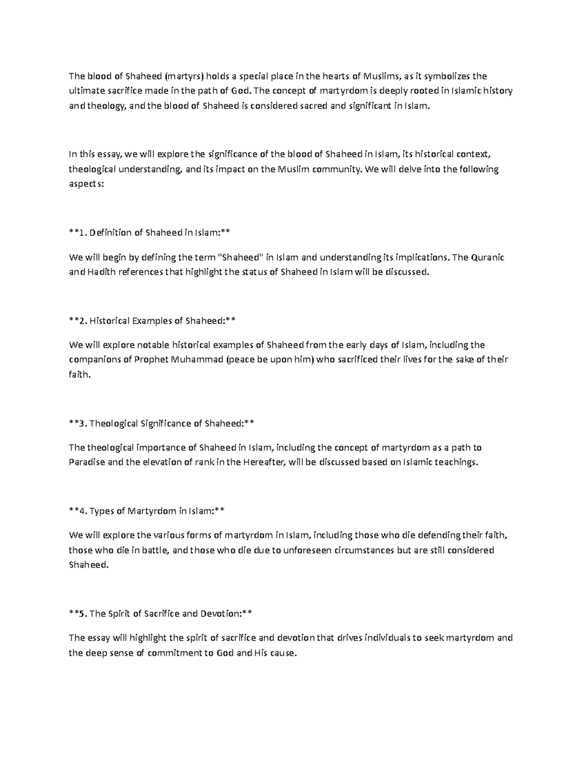 The blood of Shaheed - Essay writing - The blood of Shaheed (martyrs ...