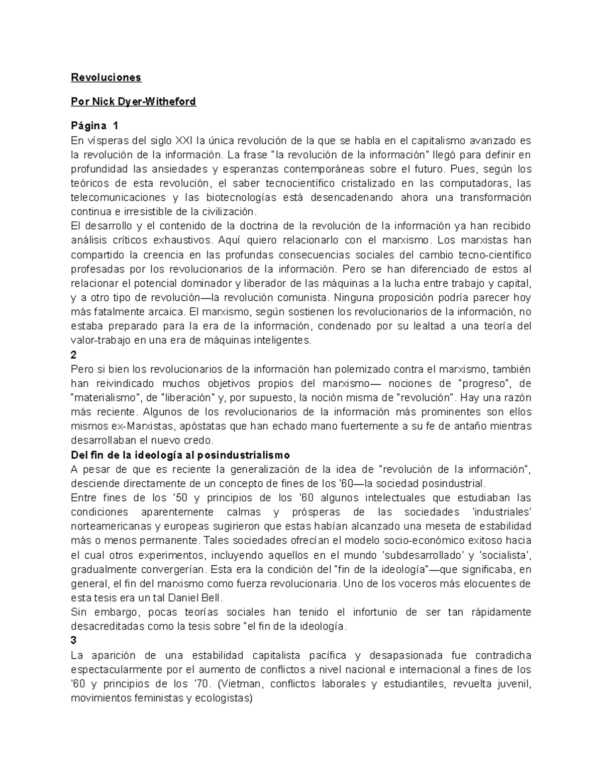 Revoluciones de Dyer resumen - Revoluciones Por Nick Dyer-Witheford ...