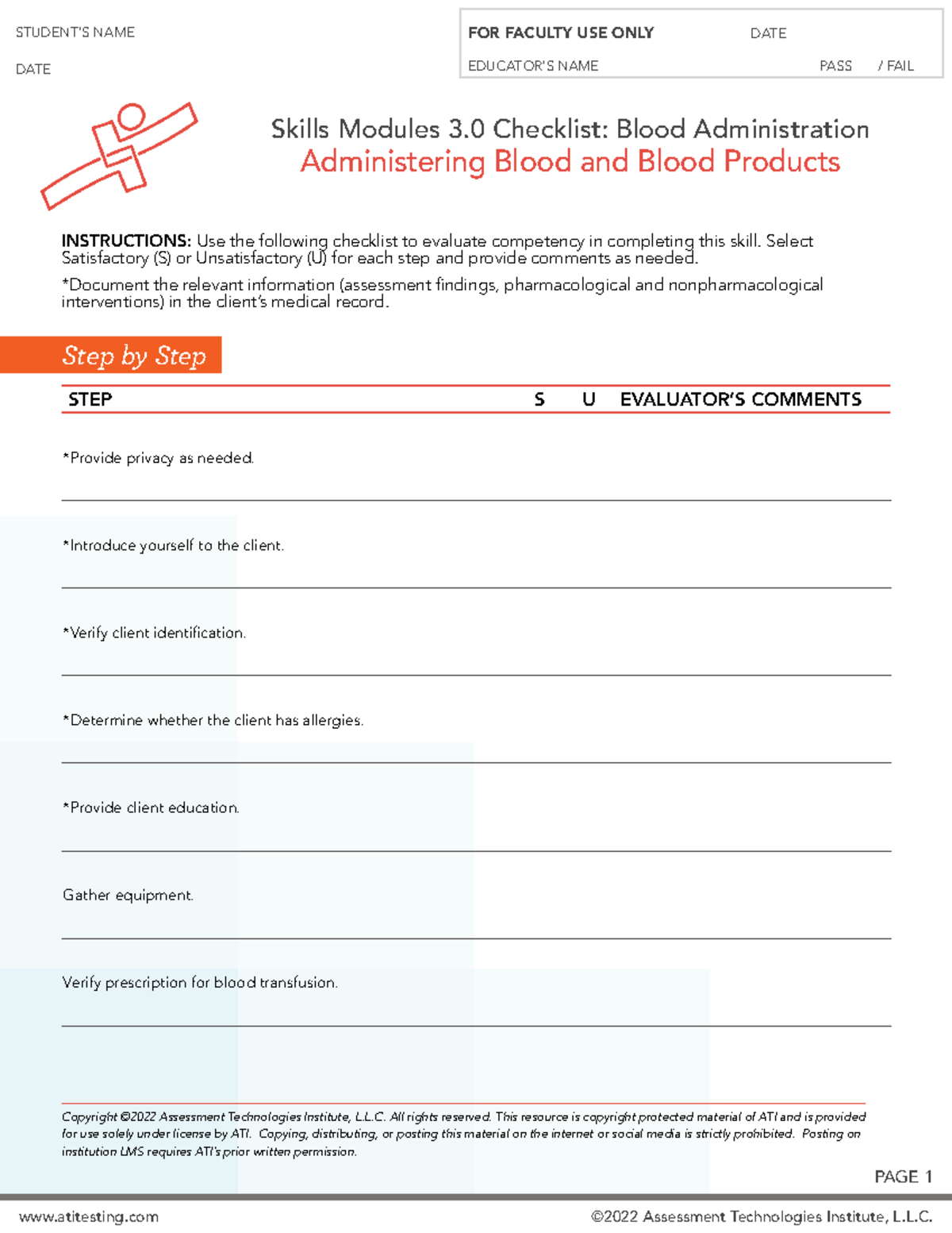 Ati Blood Administration Administering blood and blood products ...
