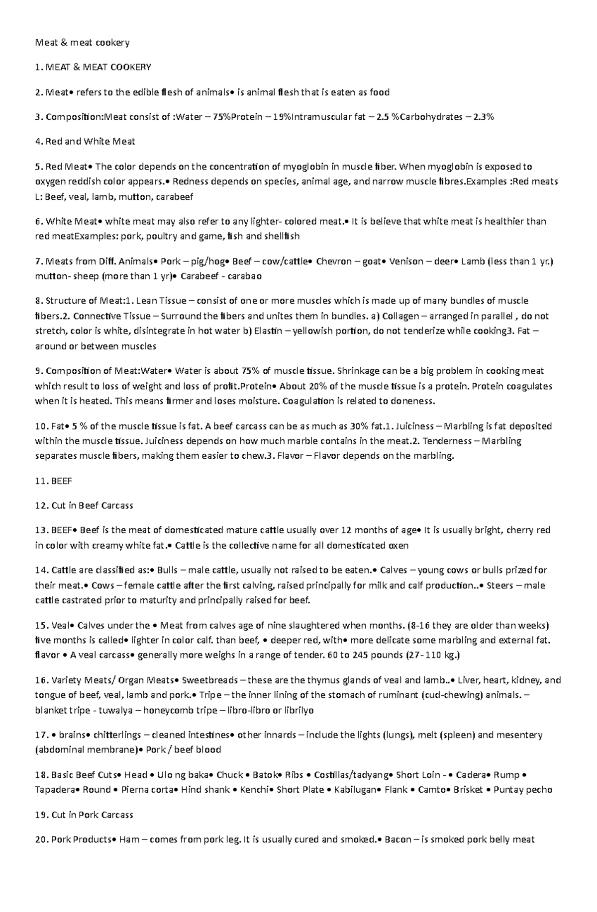 Meat and Meat Products - Meat & meat cookery MEAT & MEAT COOKERY Meat ...