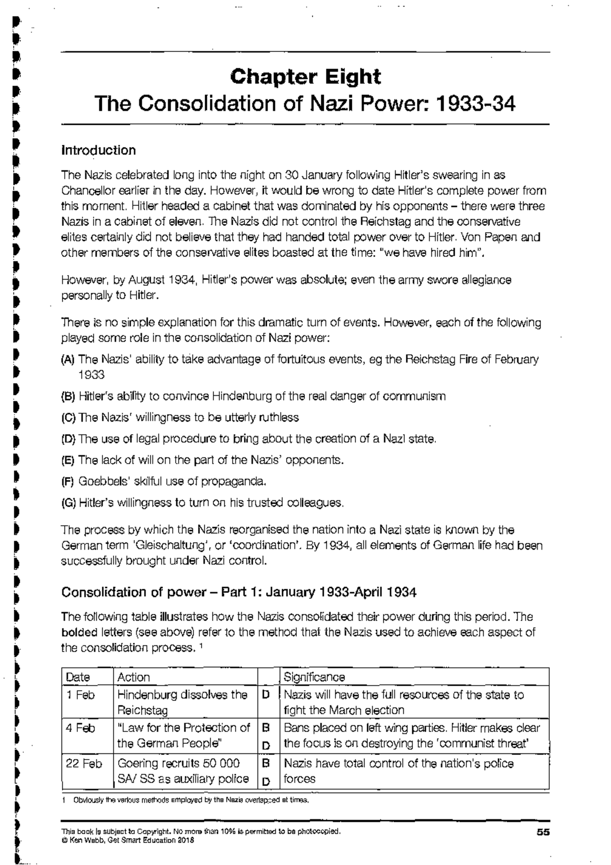 Webb 3 - textbook - Chapter Eight The Consolidation of Nazi Power: 1933 ...