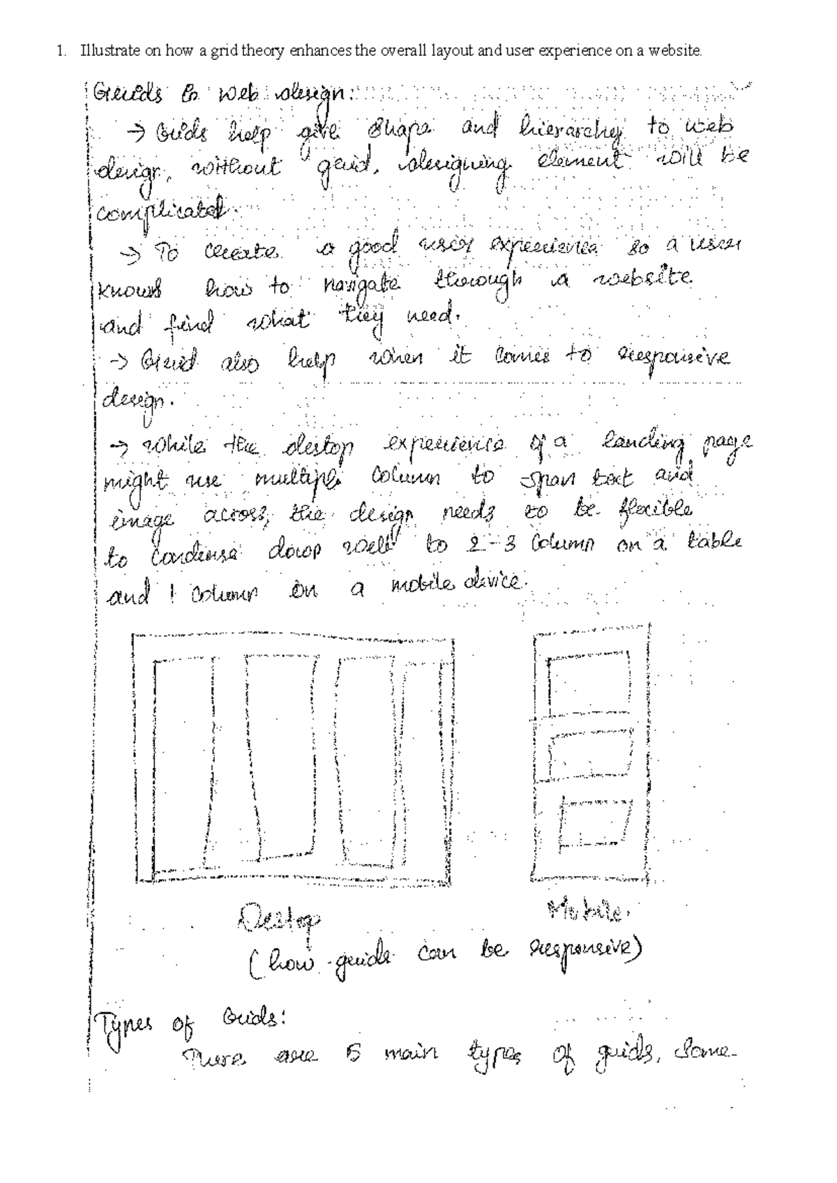 Study material CIA -1 - 1. Illustrate on how a grid theory enhances the ...