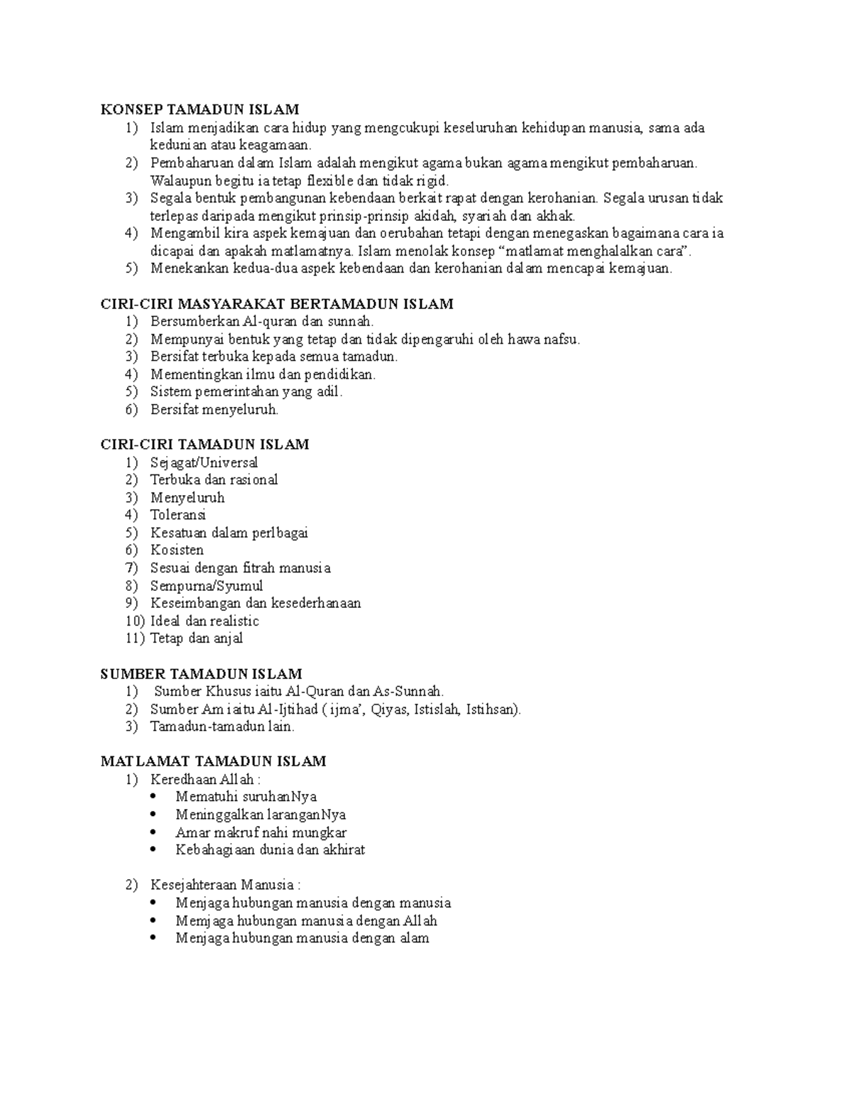 Konsep Tamadun Islam - KONSEP TAMADUN ISLAM Islam menjadikan cara hidup ...