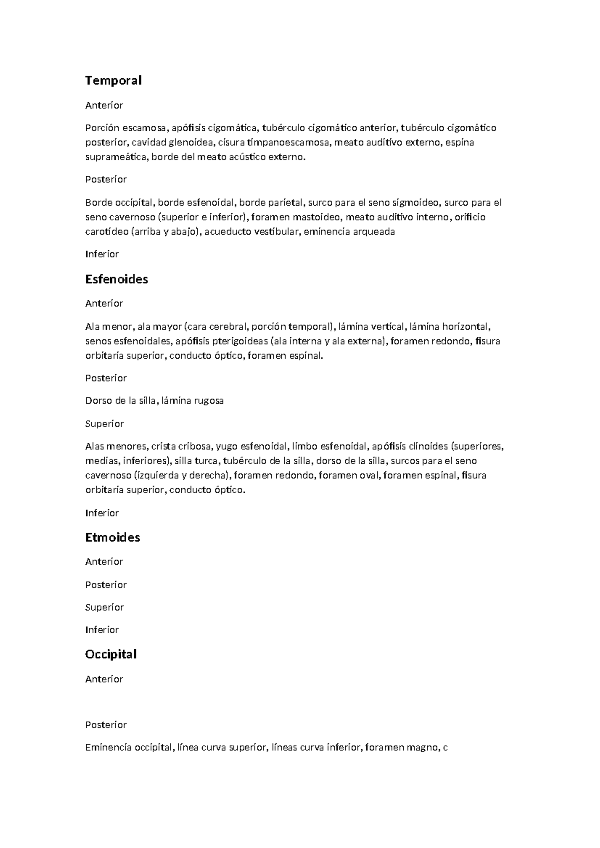 Temporal - Información sobre neurocráneo - Temporal Anterior Porción ...