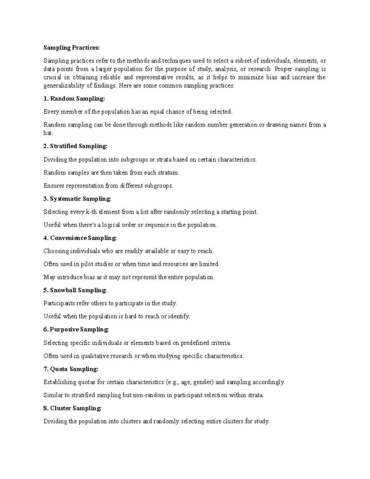 Sampling and Coupon - sadsadsadsad - Sampling Practices: Sampling ...