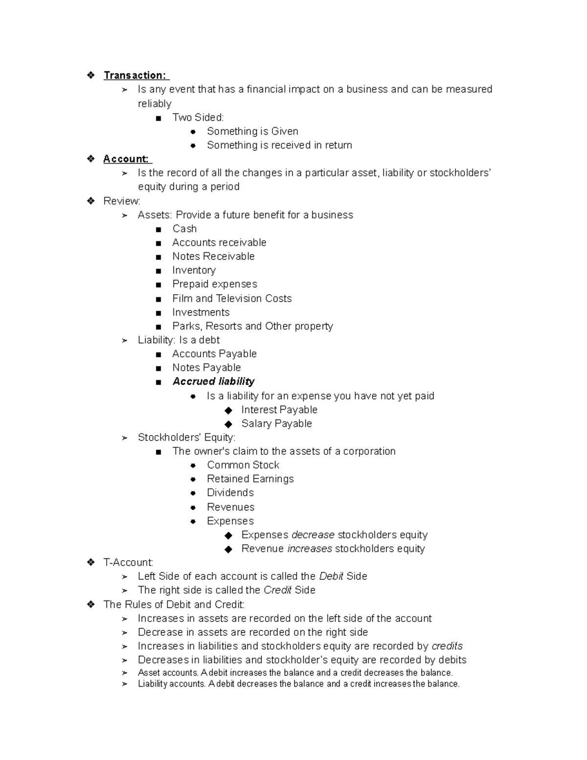Chapter 2- Transaction Analysis - Transaction: Is any event that has a financial impact on a ...