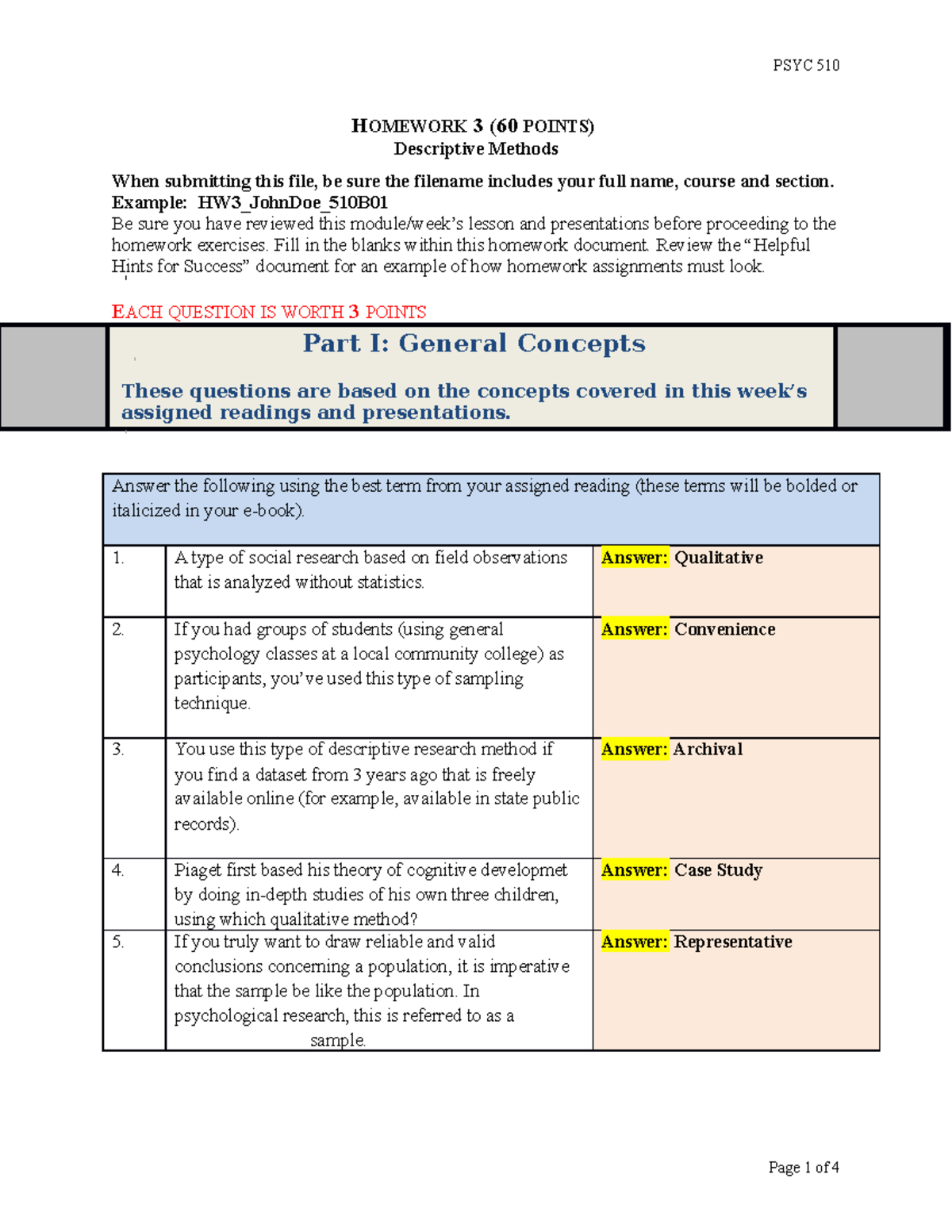 Homework Assignment 3 PSYC510 - HOMEWORK 3 (60 POINTS) Descriptive Methods When submitting this ...