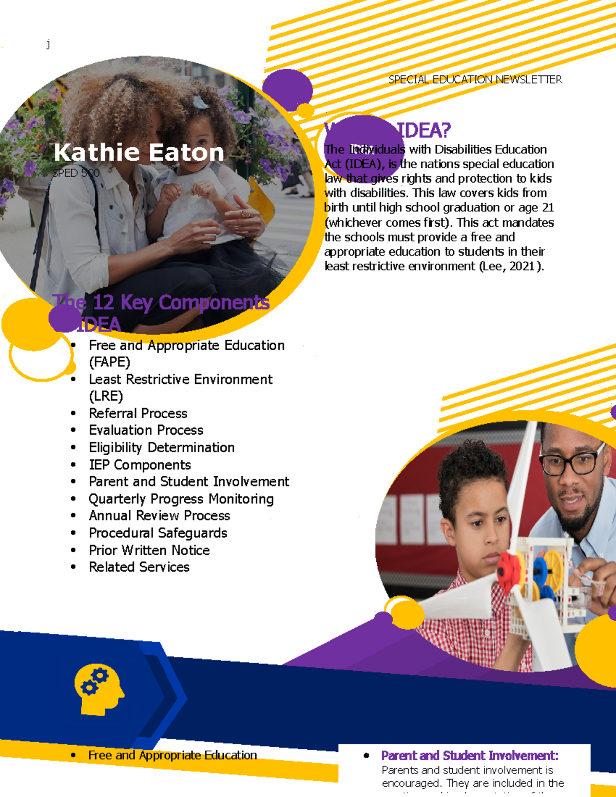 Special Education Newsletter - PARENT TEACHE RS ASSOCIATION 20 XX IDEA ...