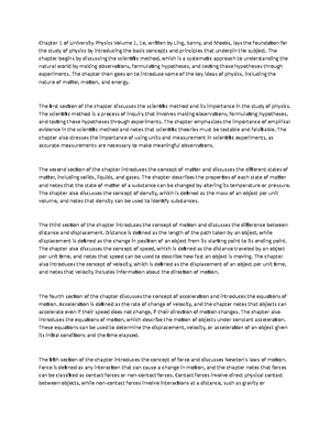 Chapter 1 - Lecture notes from the University Physics I about ...