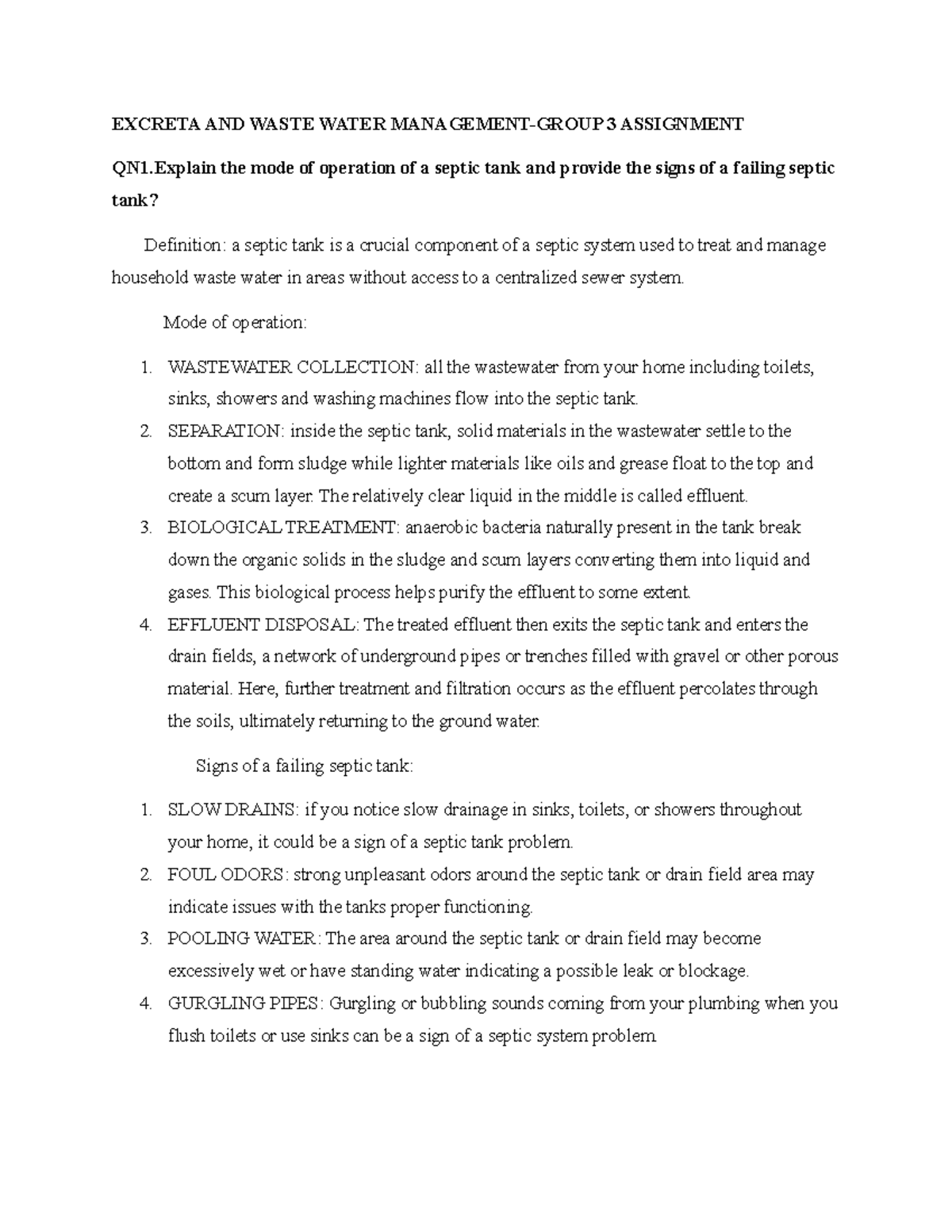 Excreta AND Waste Water Management - EXCRETA AND WASTE WATER MANAGEMENT ...