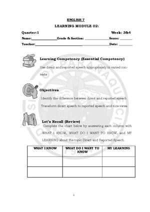 Comparing and Contrasting Own Opinion - I. OBJECTIVES A. Content Standard The learner ...