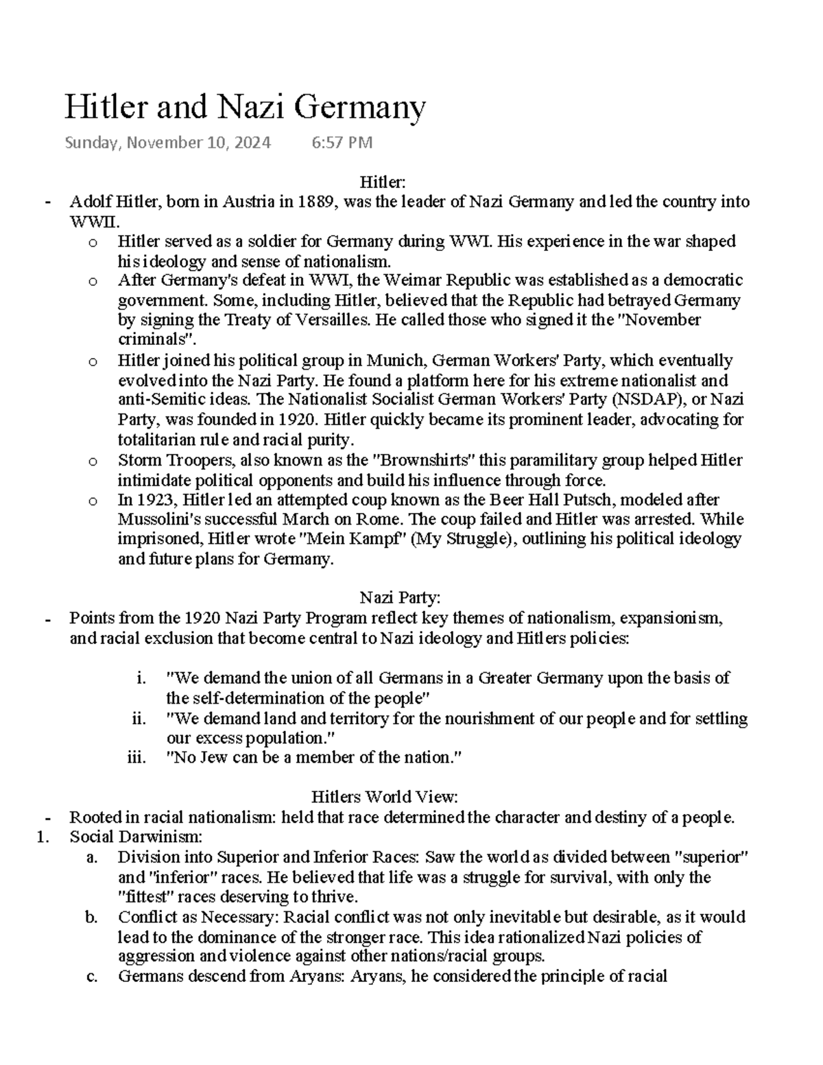 Hitler and Nazi Germany - Hitler: Adolf Hitler, born in Austria in 1889 ...