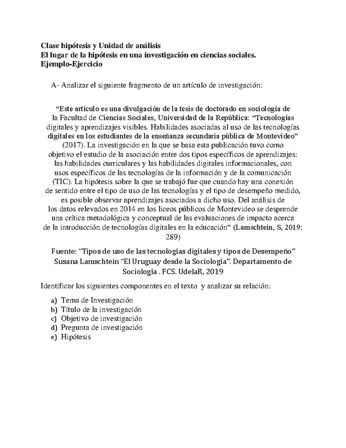 Hipótesis en investigación ejemplo Hipótesis resumen investigación ...