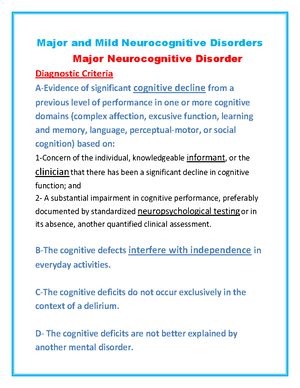 13. Classification of Neurocognitive Disorders - Neurocognitive ...