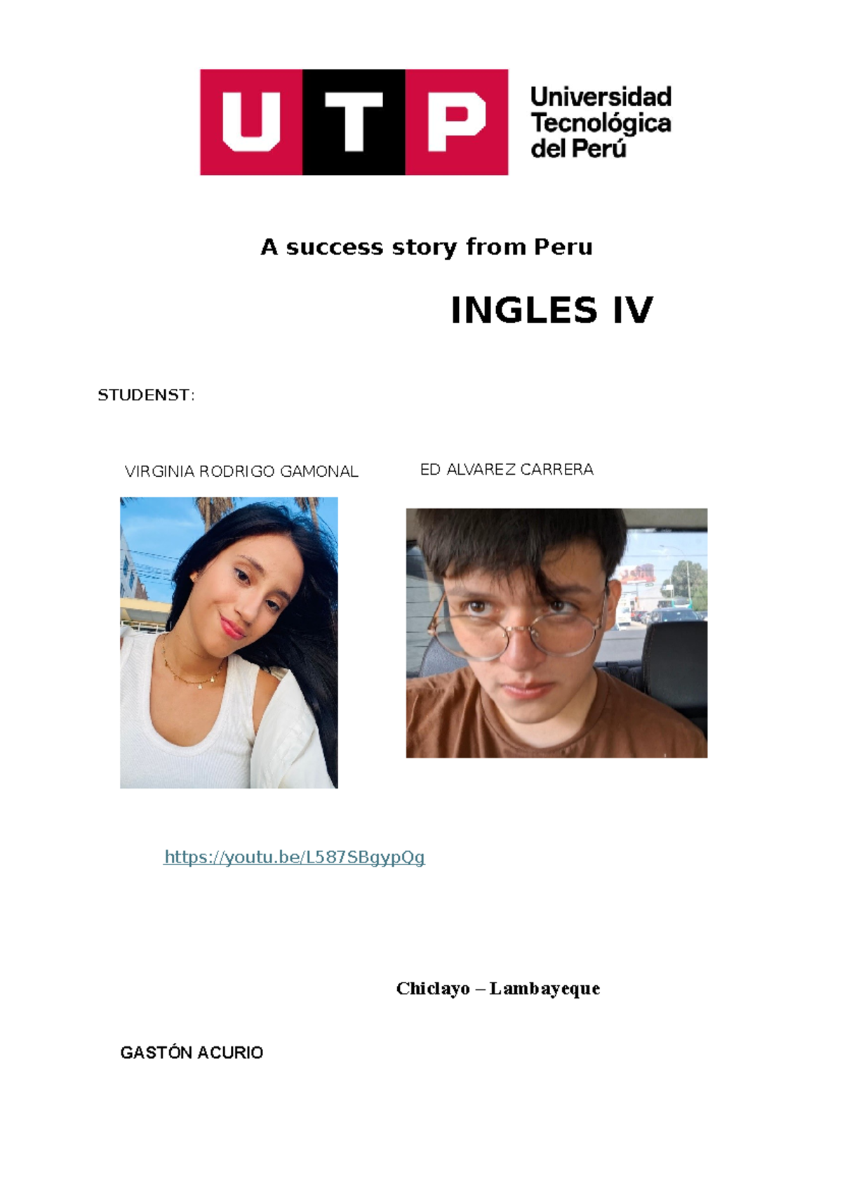 Ingles IV TA2 TAREA ACADEMICA DE INGLESSSSSSSSSSSSSSSSSSSSSSSSSSSSSSSSSSSSSSSSSSSSSSSS - INGLES ...