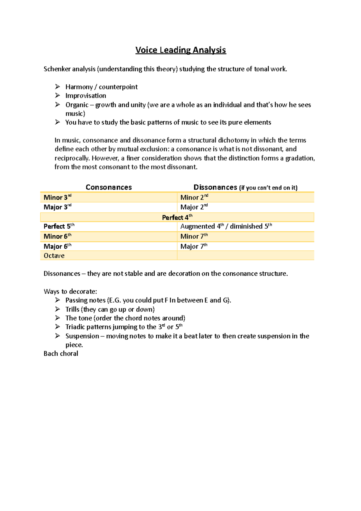 Voice Leading Analysis - Voice Leading Analysis Schenker analysis ...